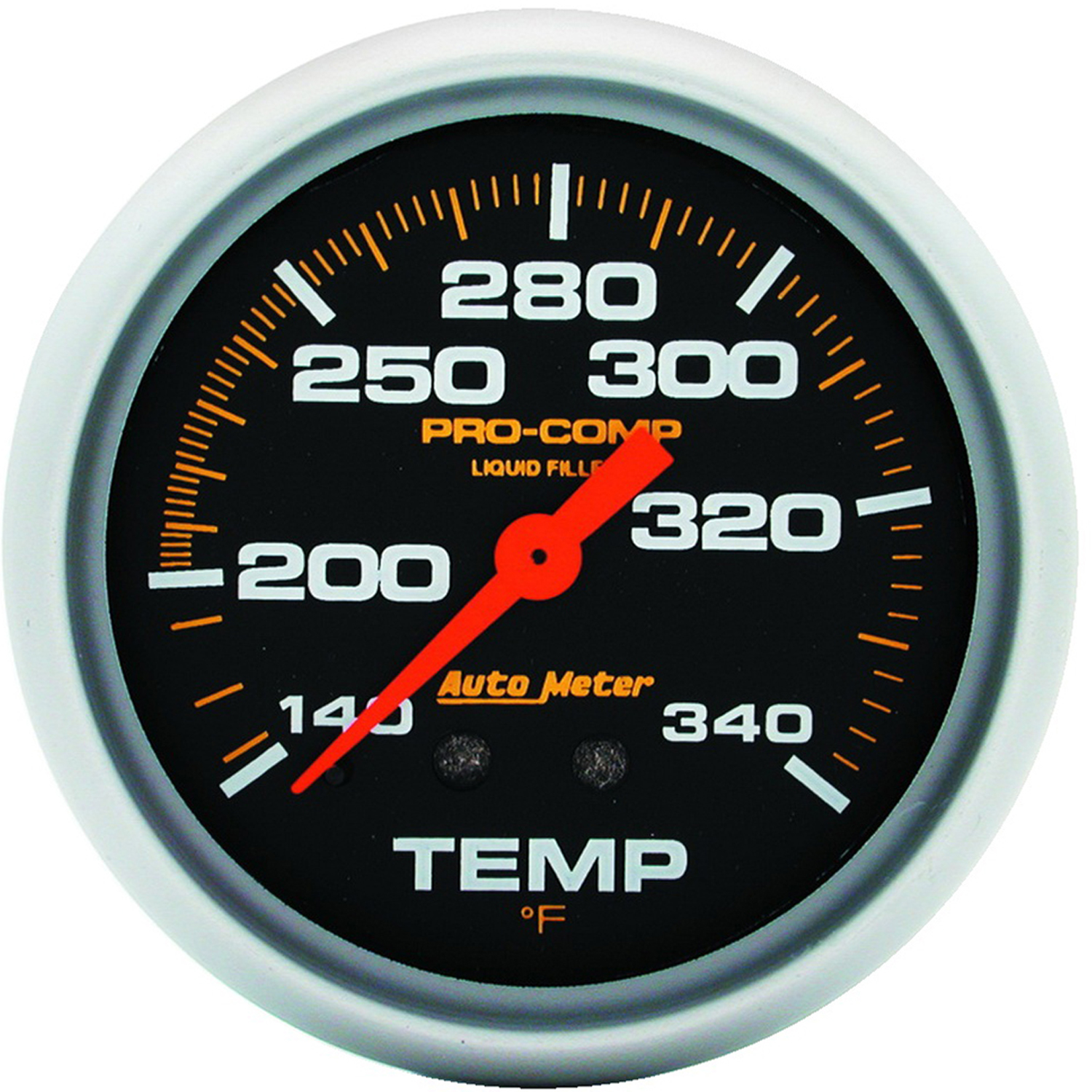 AUTOMETER Temperature Gauge 2 5/8", 140-280°f, Liquid Filled Mech, 8ft, Pro-Comp